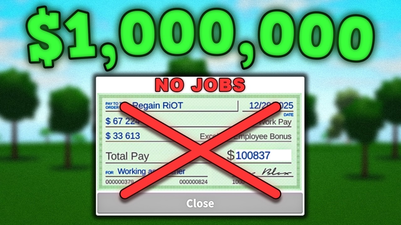 How I Made $1,000,000 in Bloxburg WITHOUT JOBS!