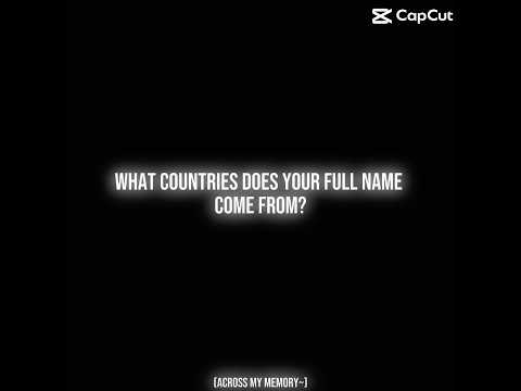 What country does my name come from? #fyp #trend
