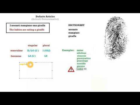 Italian Course Beginner Series 14: Definite Articles