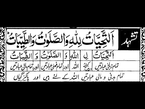 Tashahud |7th lesson of Namaz |word to word translation