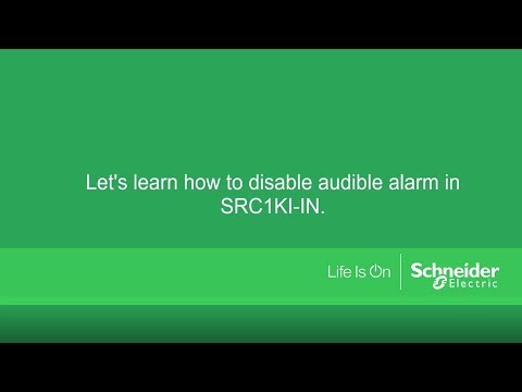 How to disable the audible alarm in SRC1KI-IN