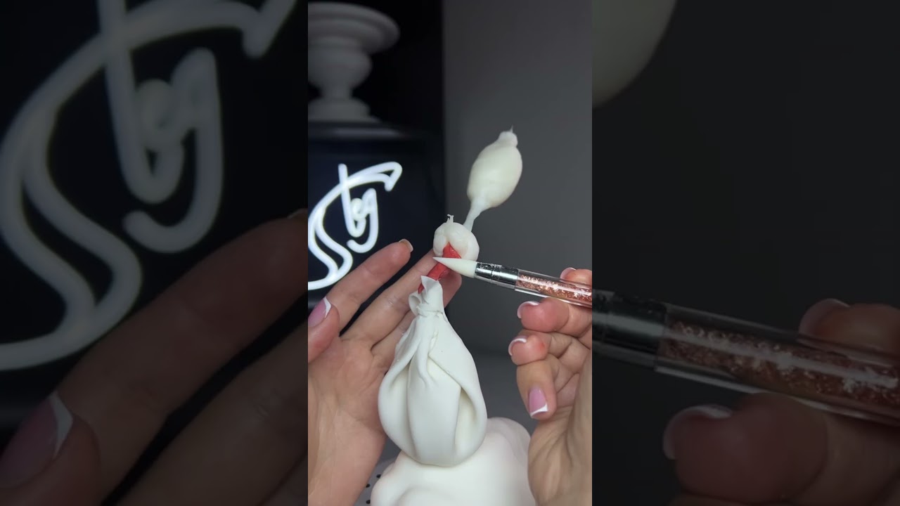 Fondant Stork cake Topper tutorial. Step by step. Gravity defying baby shower cake Toper #cakeart