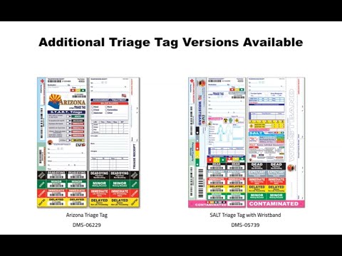 All Risk® Triage Tags by Disaster Management Systems Available for both START and SALT Triage