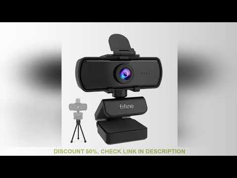 FIFINE 1440p Full HD PC Webcam with Microphone, tripod, for USB Desktop & Laptop,Live Streaming Webc