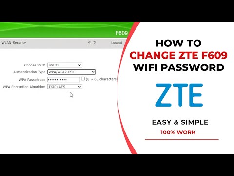 How To Change ZTE Wifi Password