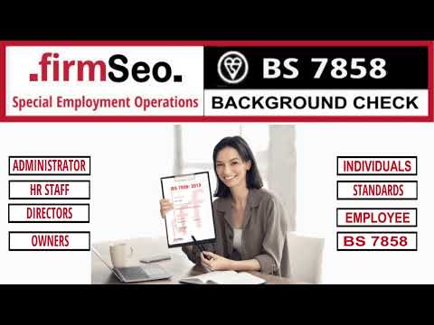 BS7858 2019 SCREENING & VETTING OF INDIVIDUALS FOR EMPLOYMENT CODE OF PRACTICE TRAINING ONLINE.