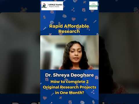2 Original Research Projects in One months | USMLE | Residency Match | Medical Research