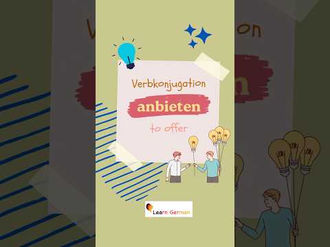 Verbkonjugation - anbieten | Conjugating the verb "anbieten" | #learngerman | #shorts