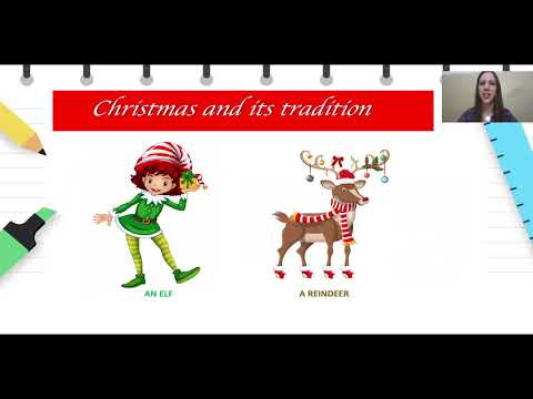 III - Англиски - Christmas:elf, snowball, reindeer, stocking, traditions, cookies and milk
