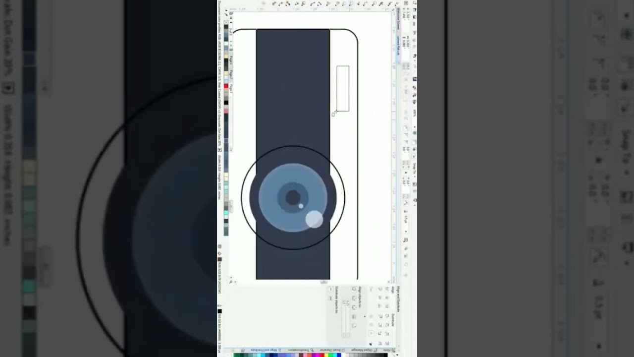How to draw camera flat icon
