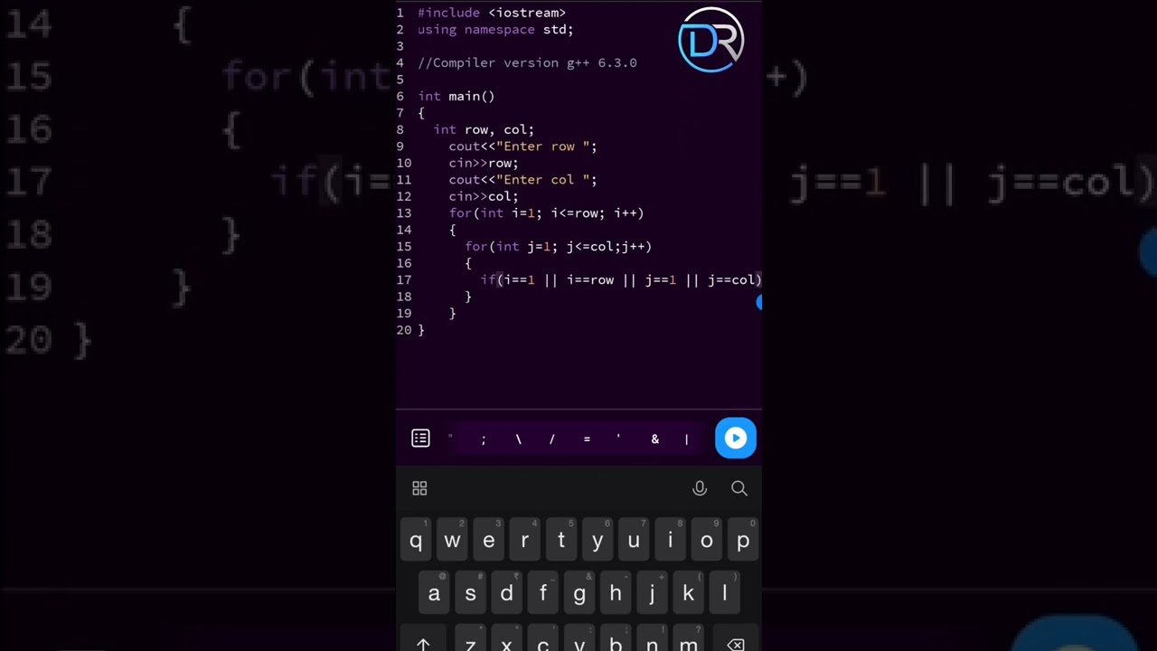 Hollow Rectangle Pattern #shorts #pattern #coding