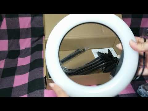 8" LED Selfie Ring Light with phone/tablet/microphone holder