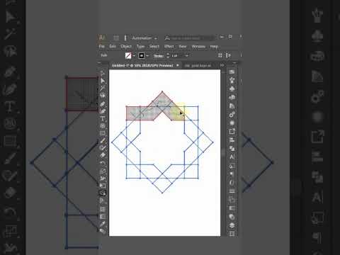 islamic geometric pattern design illustrator#shorts