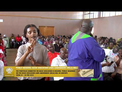 Public Hearing: Basic Education Laws Amendment (Bela) Bill Makwarela Community Hall, 24 February …
