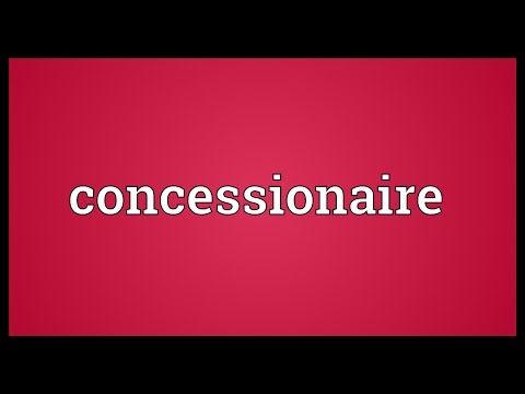 Concessionaire Meaning