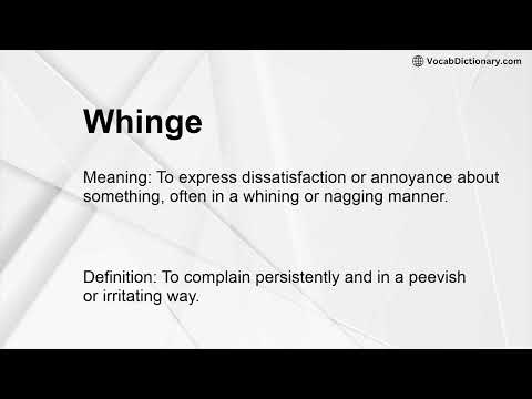 Whinge Meaning