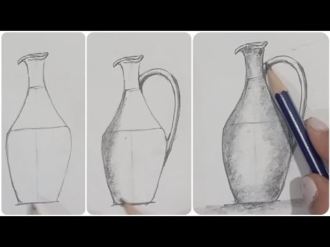 How to draw vessel | Drawing an ancient pot | How To Draw object | Still life | Fine Arts Tips #43