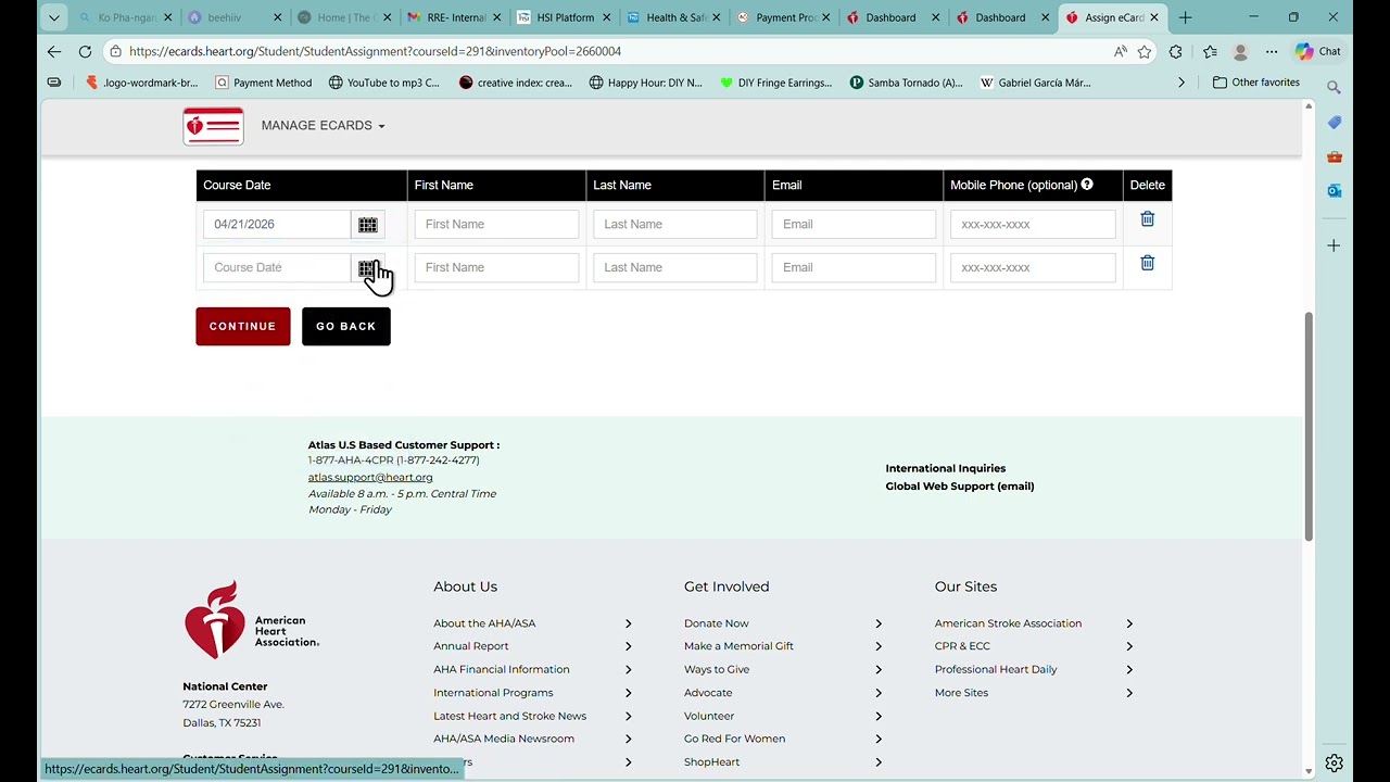 How to order AHA E-Card
