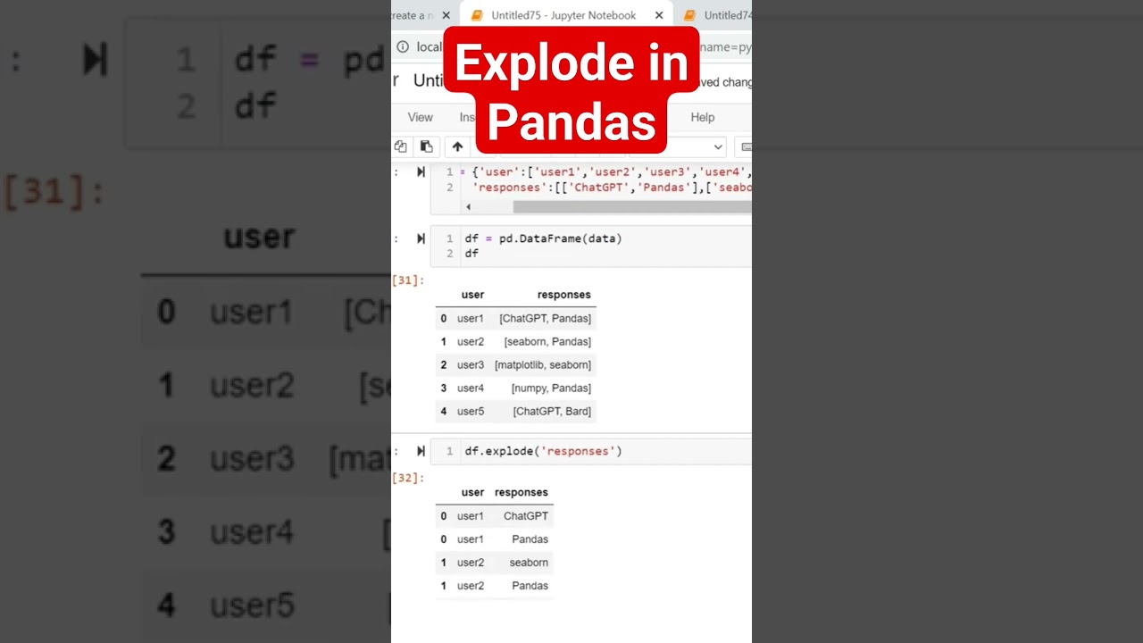 EXPLODE in Pandas #pandas #pandasseries #dataanalysis