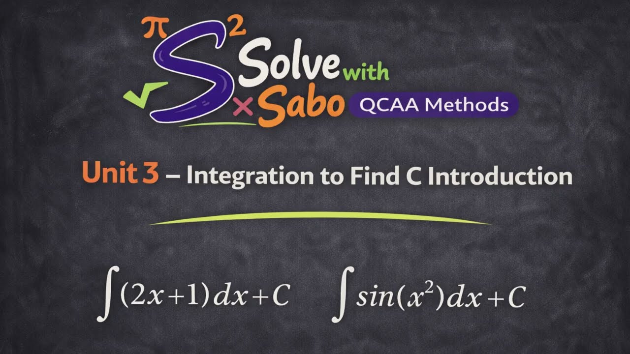 Integration to find C Introduction - Unit 3 Math Methods