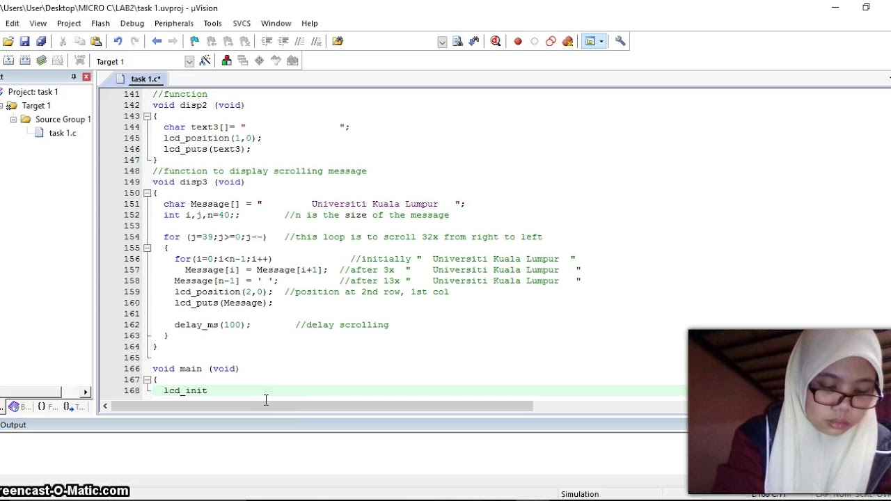 Microcontroller Lab 2: Task 1(Interfacing LCD)