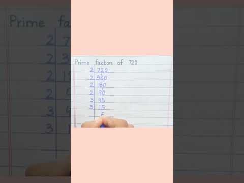 Prime factors of 720 #shorts