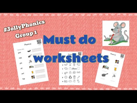 Must do worksheets after you learned phonics!! Jolly Phonics Group 1