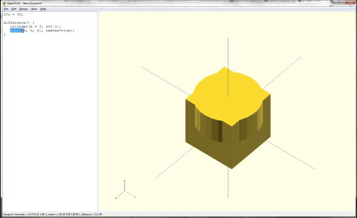 Open SCAD Tutorial #1