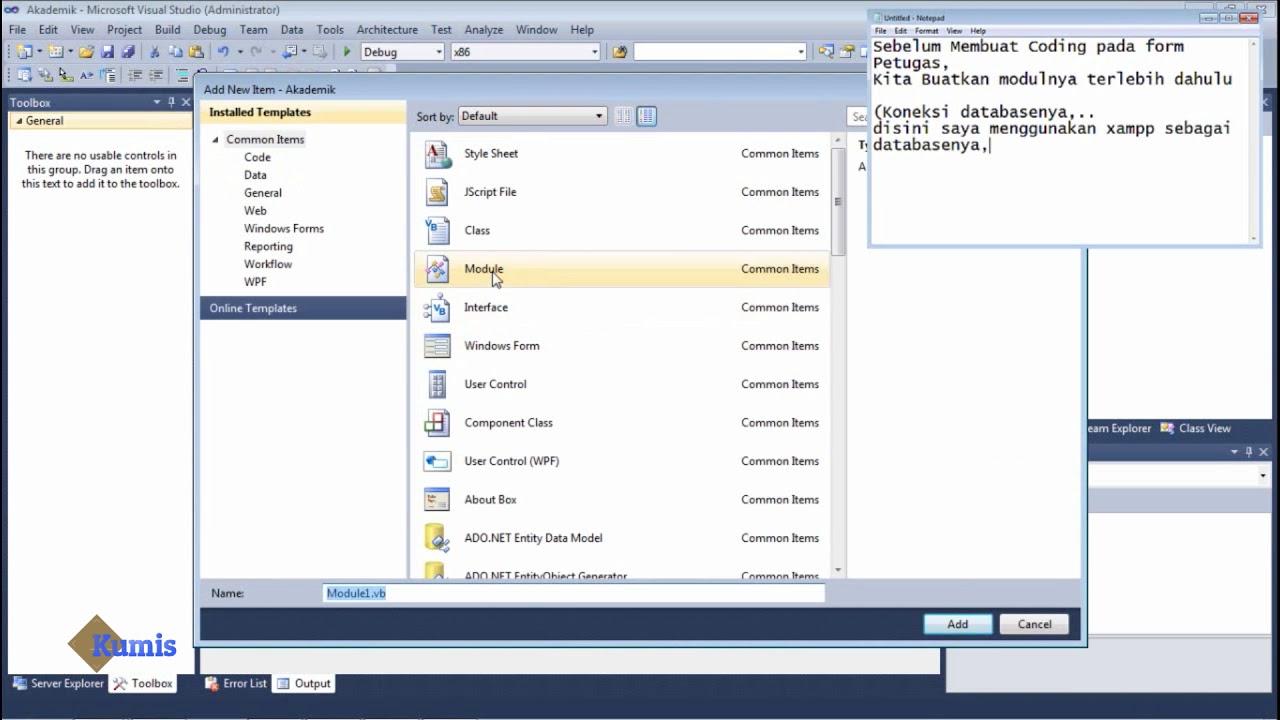 Visual Basic 2010 - Tutorial Cara Simpan, Edit, Hapus, dan Cari