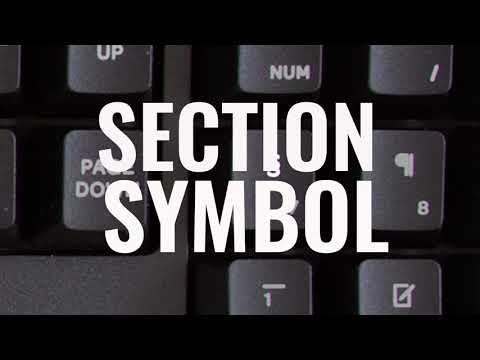 Legal Keyboard "Section" symbol
