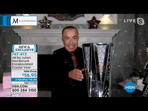 JM by Julien Macdonald Encapsulated Crystal Vase