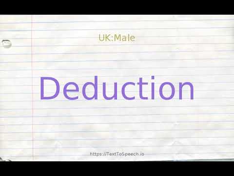 How to pronounce deduction