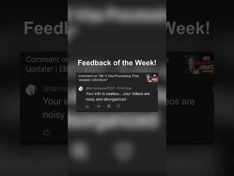 Feedback of the Week! Feedback of the Week! We were going for ...