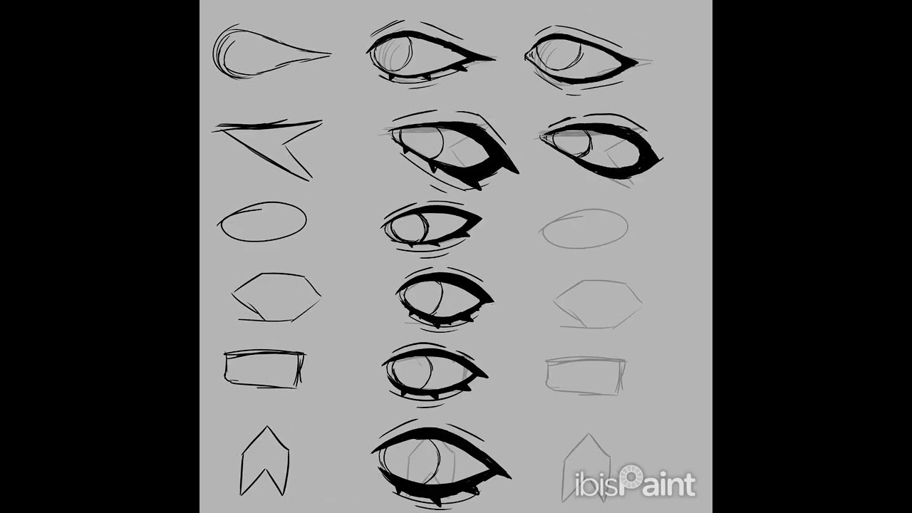 more eye practice  with different shapes  #drawing #ibispaintx #digitalart #art