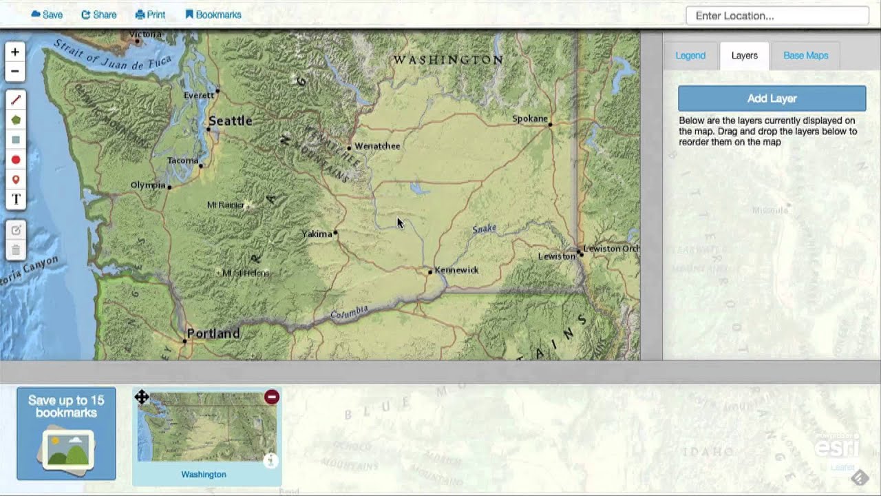 MapMaker Interactive Tutorial 7: Adding Bookmarks