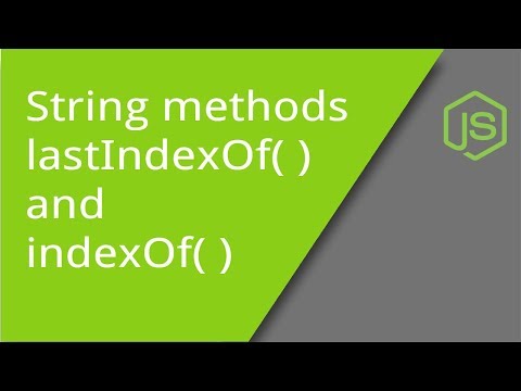 indexOf and lastIndexOf String Methods