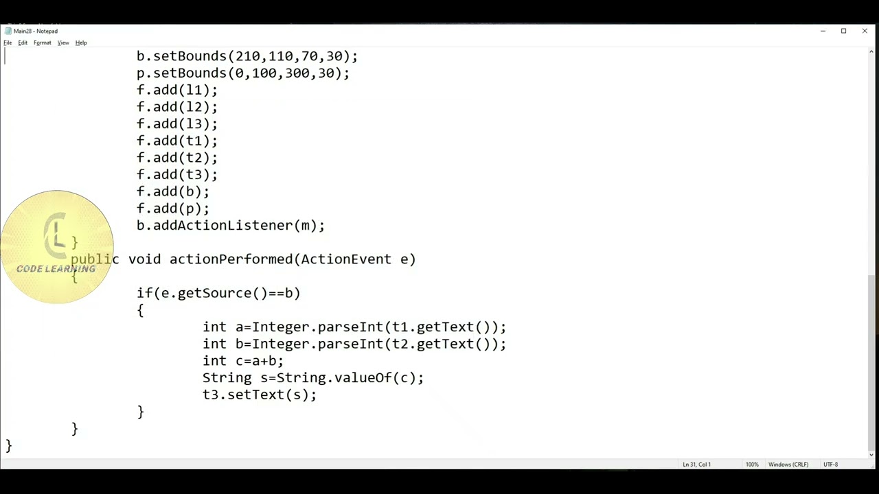 Java | Swing class 'JSplitPane #2' | CodeLearning