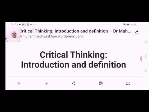 What is Critical Thinking?