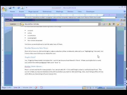 Using Microsoft Word to Create a Newsletter Series - #1