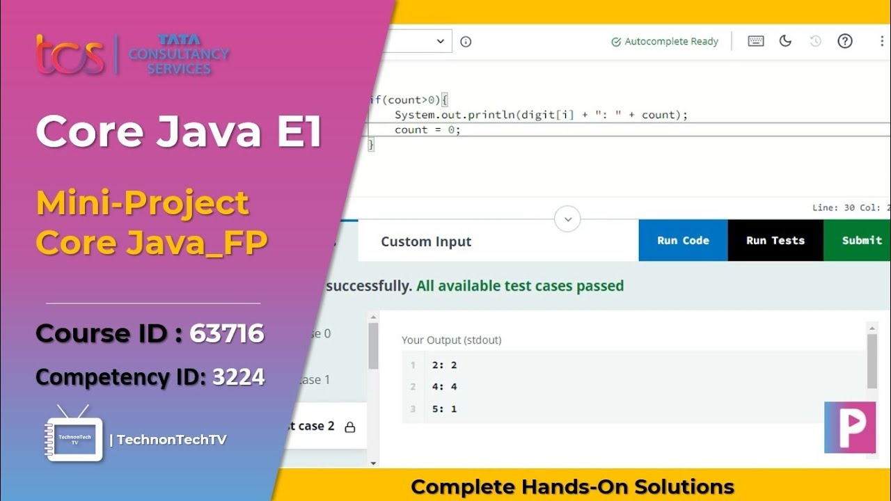 mini project core java hands on solution | Mini-project - Core Java | Fresco Play Hands on Solution