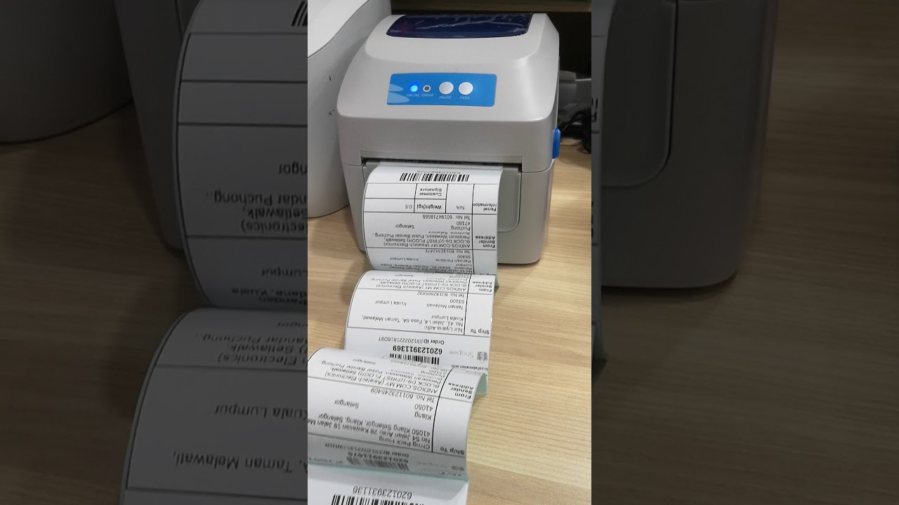 Shopee Shipping Label Thermal Printing A6
