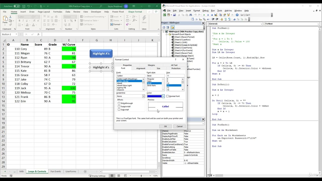 Form Controls vs ActiveX Controls