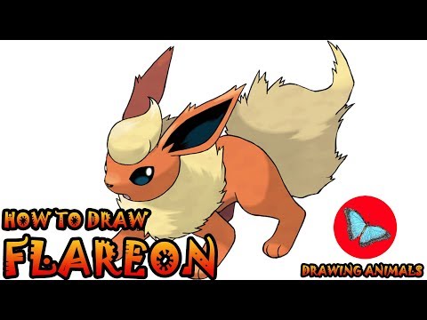 How To Draw Flareon from Pokemon Step by Step – I'm Youtuber – Follow ...