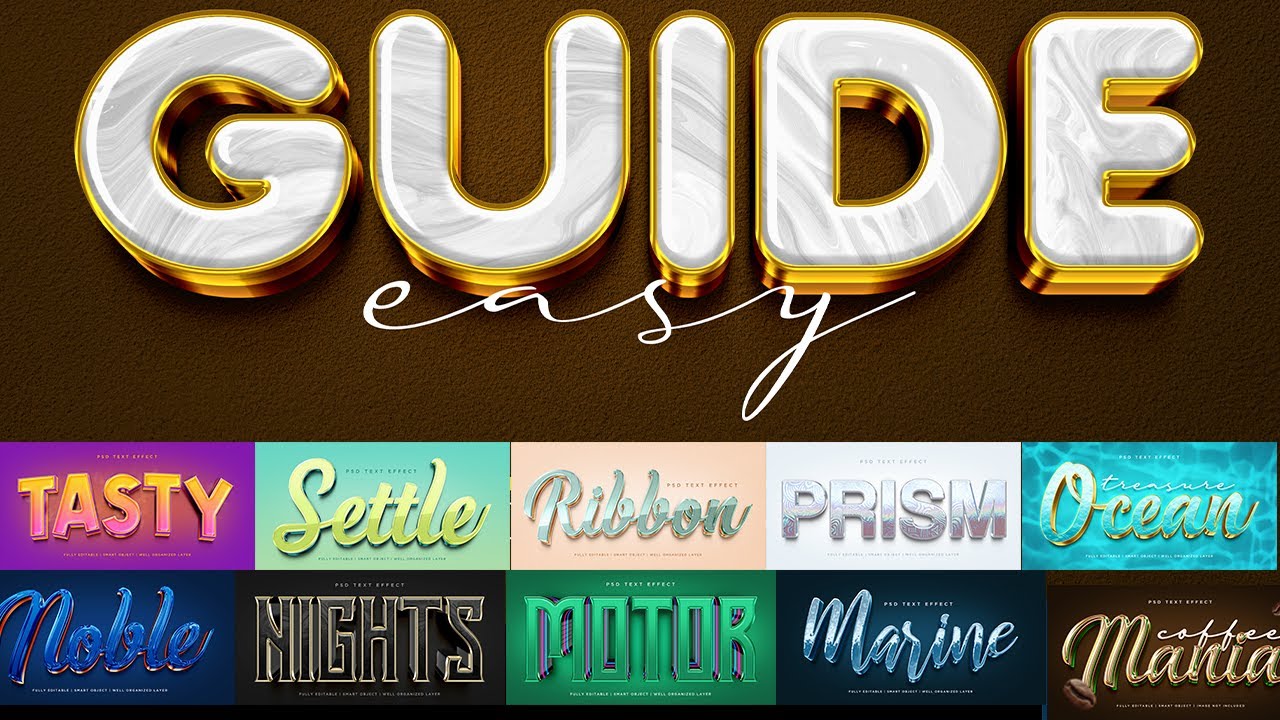 New 3D Text Effect Generator with PSD Templates Photoshop Tutorial Part 1