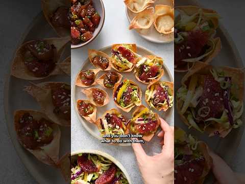 Easy Crispy Wonton Cups