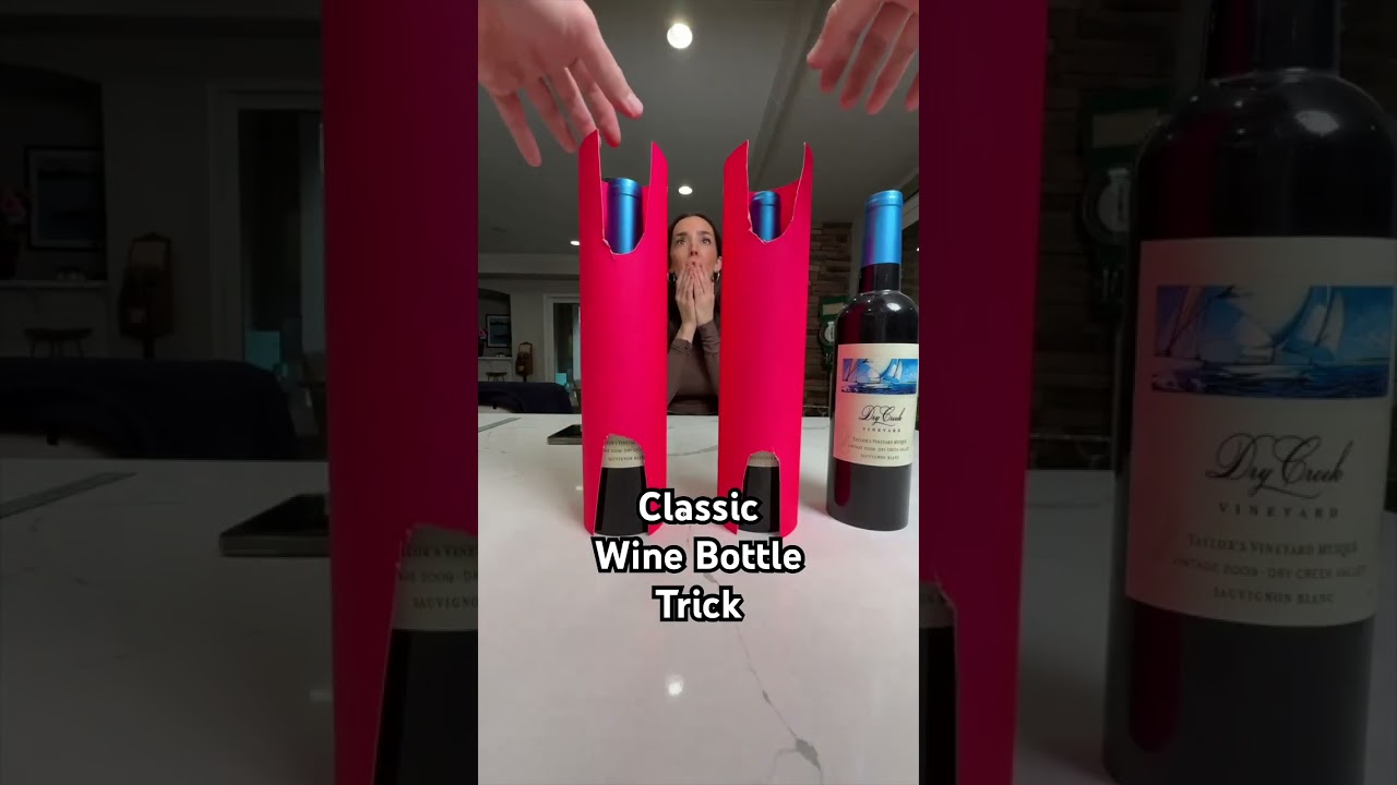 THE WINE BOTTLE TRICK REVEALED #PRANK #MAGIC #FUN #SHORTS