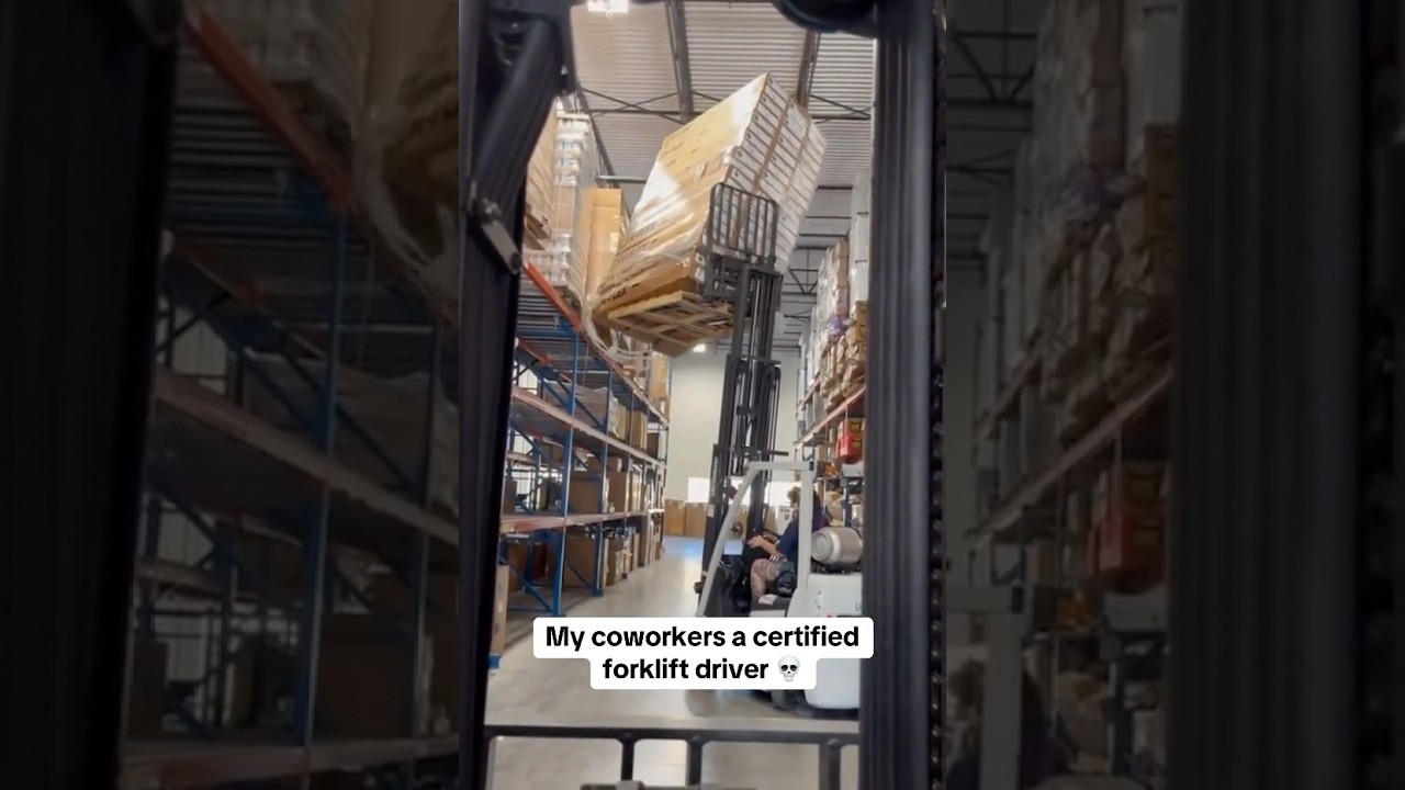 Is this DISASTER the FORKLIFT Operators Fault? #forklift #warehouse #worklife