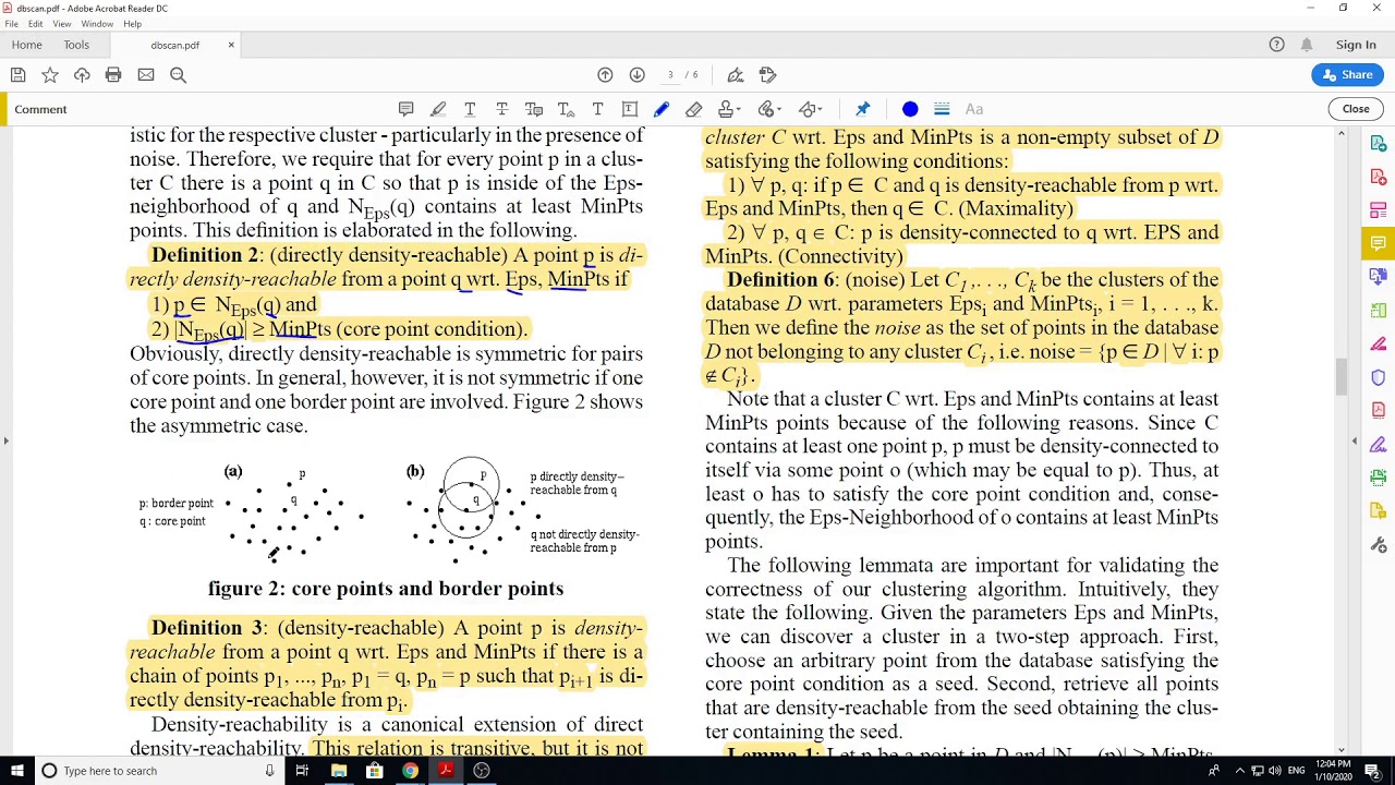 A Paper Read-Through, DBSCAN - A Density-Based Algorithm for Discovering Clustersin Large Spatial...