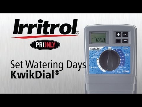 How to set up the Water Days on the Kwik Dial Controller