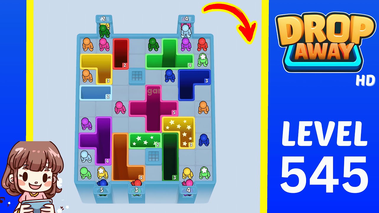Drop Away Level 545 Solution Walkthrough
